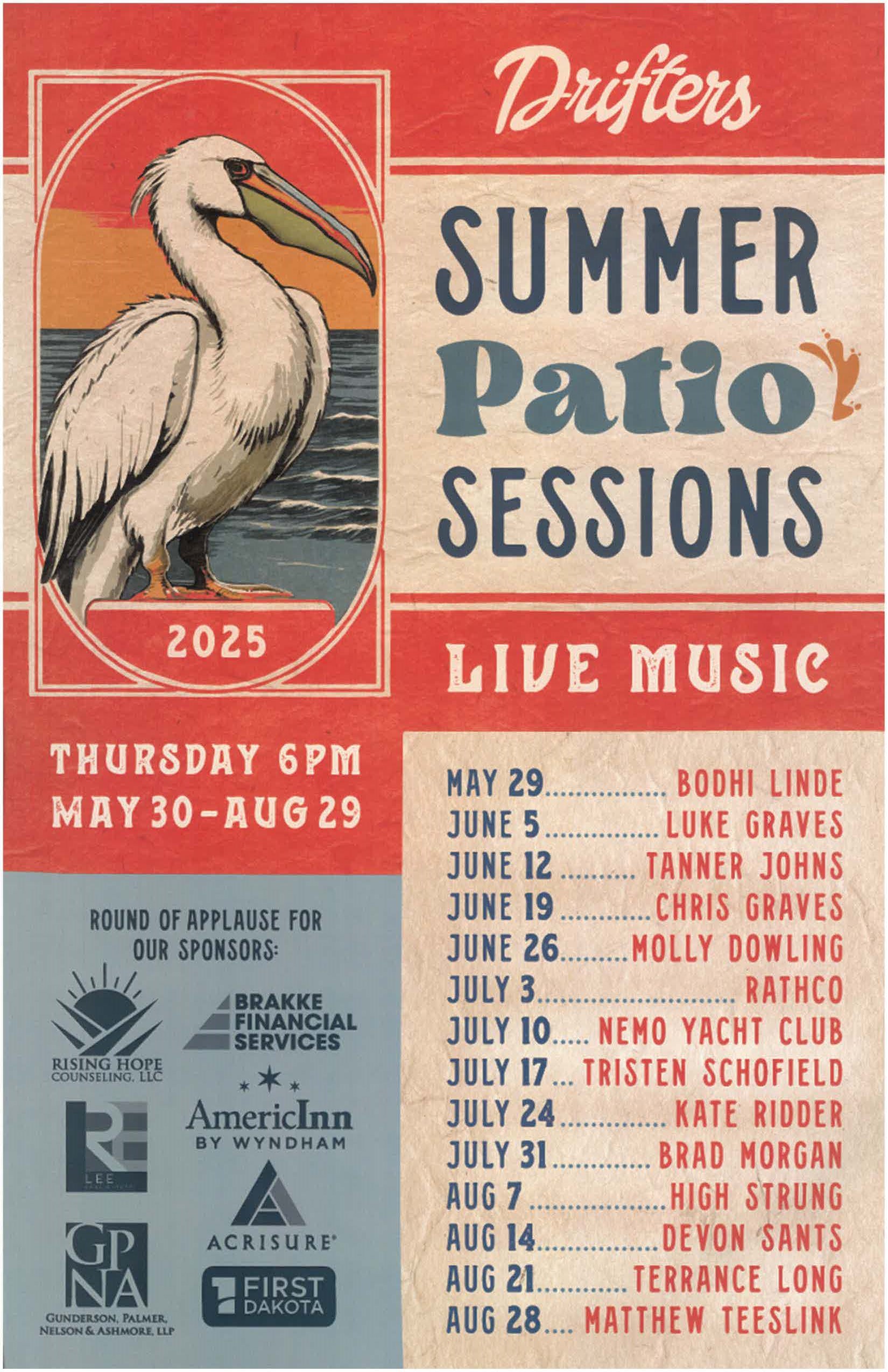Drifters Summer Patio Sessions - Fort Pierre South Dakota Official Website